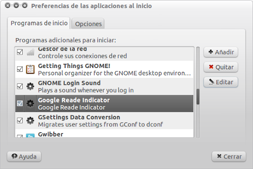 Google Reader Indicator para Ubuntu - atareao con Linux